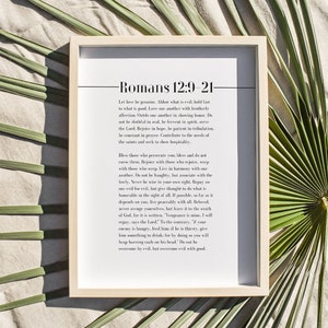 Romans 12:9-21 Christian Wall Art Bible Verse Wall Art - Etsy