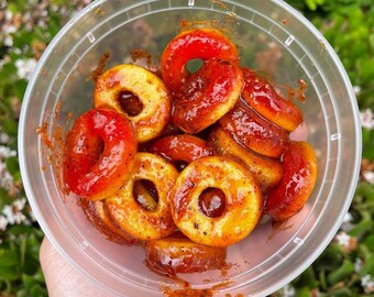 Michi Grande Peach Chamoy Rings - Etsy