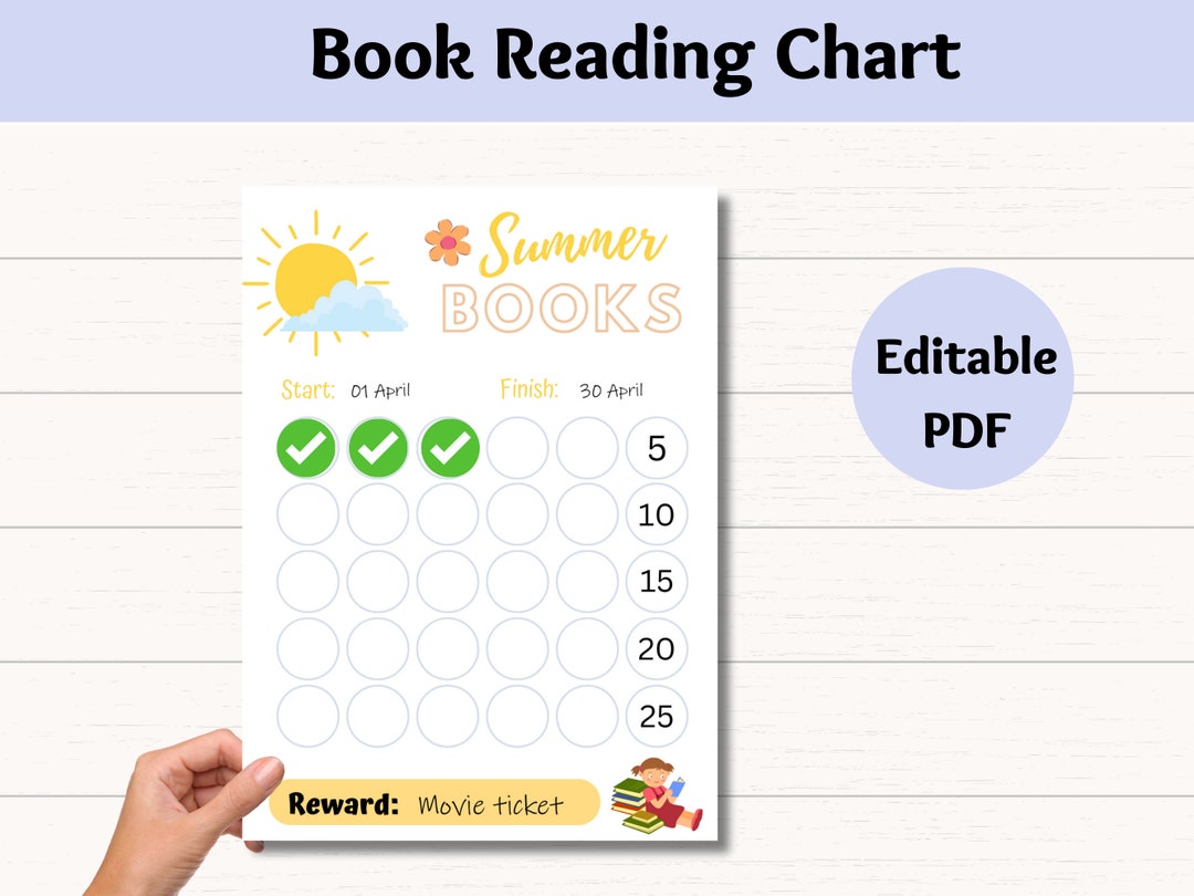Reading Log for Kids, Reading Challenge, Editable Book Log, PDF ...