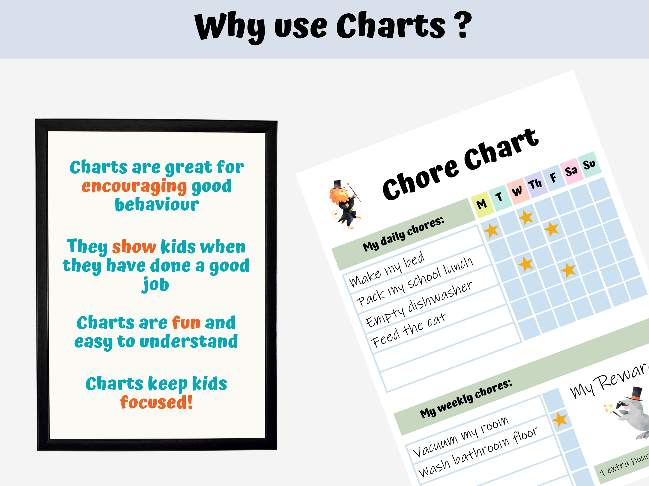 Bundle Deal 5 Charts Kids Reward Chart Weekly Planner Earn - Etsy