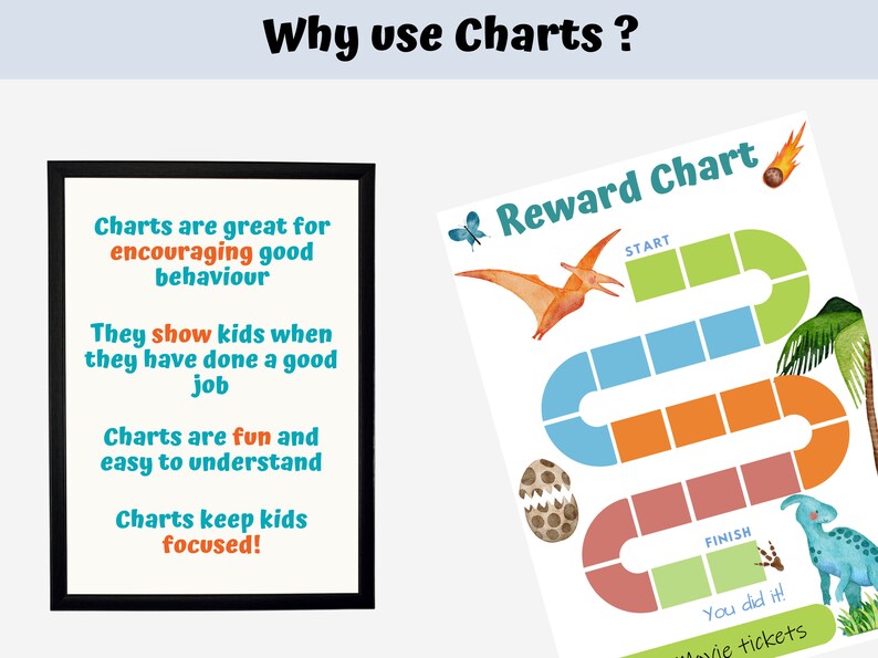 Unicorn Reward Chart Printable Dinosaur Behavior Chart - Etsy