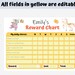 Editable Circus Reward Chart, Printable Dinosaur Reward Chart for Kids ...