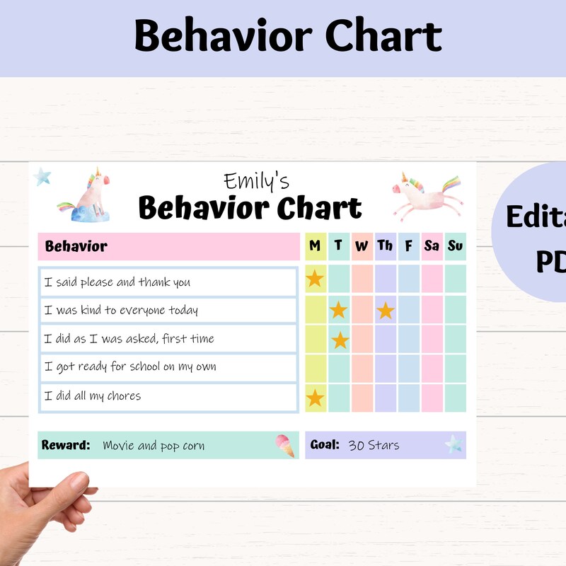 Behavior Chart - Etsy