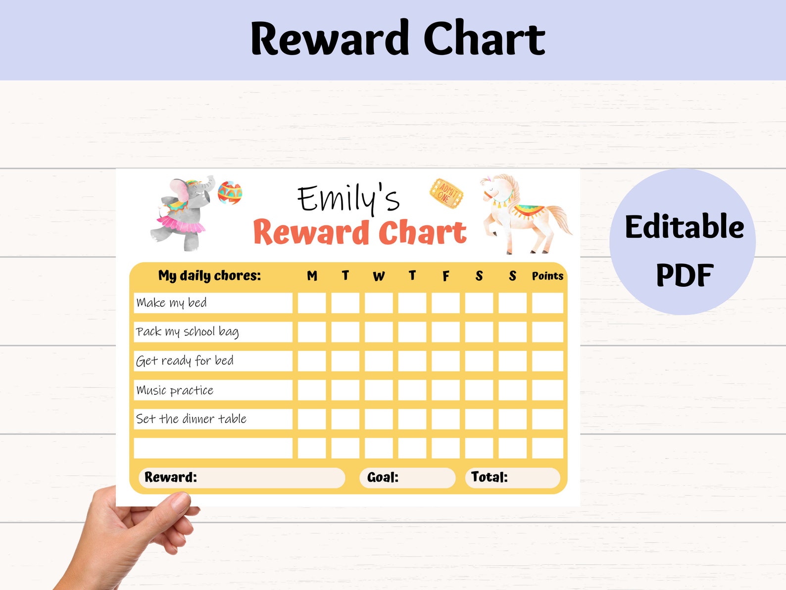 Editable Circus Reward Chart, Printable Dinosaur Reward Chart for Kids ...