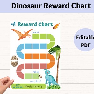 Unicorn Reward Chart Printable Dinosaur Behavior Chart - Etsy