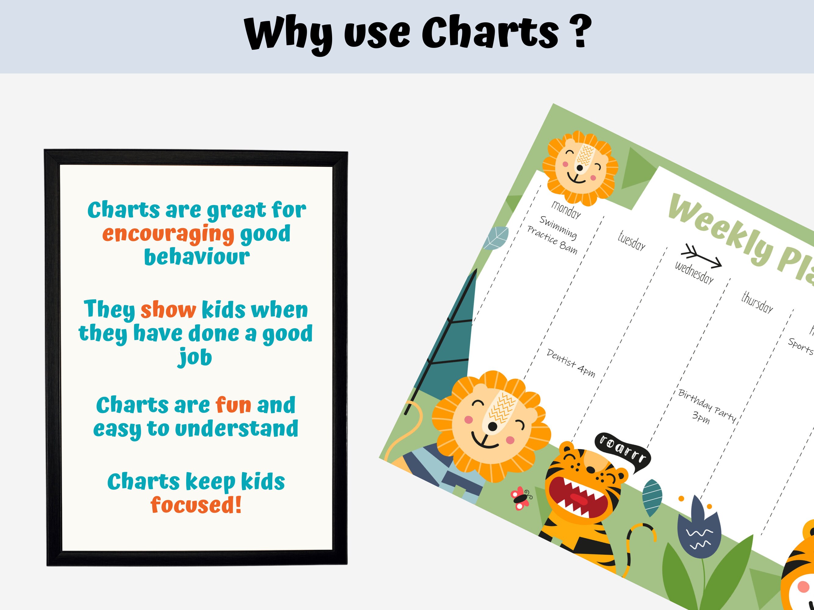 Kids Weekly Planner Printable Editable Weekly Schedule Kids - Etsy