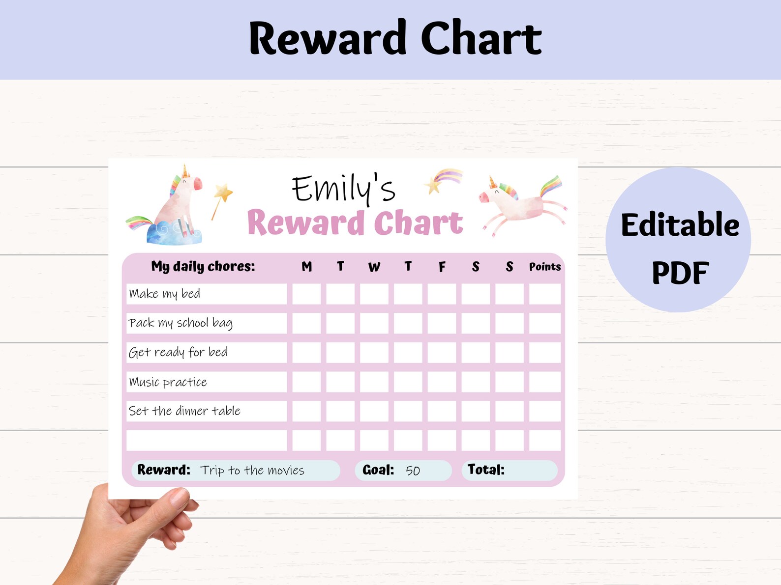 Editable Unicorn Reward Chart, Printable Dinosaur Reward Chart for Kids ...