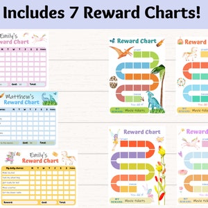 Reward Chart Bundle, Printable Fairy Behavior Chart, Editable Reward ...