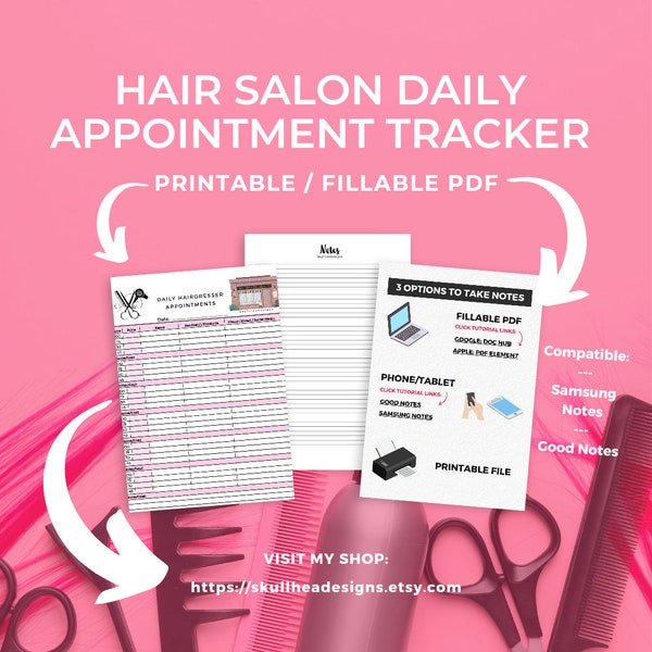 Hairdresser Appointment Template - Etsy