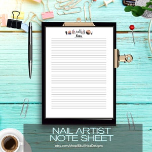 Nail Appointment Log Nail Salon Clients Form Scheduler Printable ...