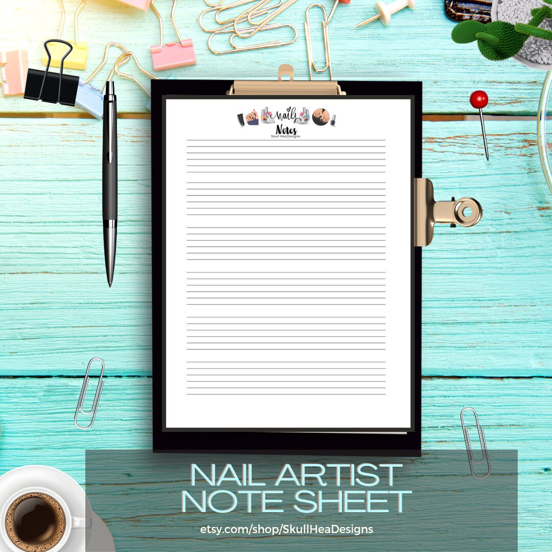 Nail Appointment Log Nail Salon Clients Form Scheduler Printable ...