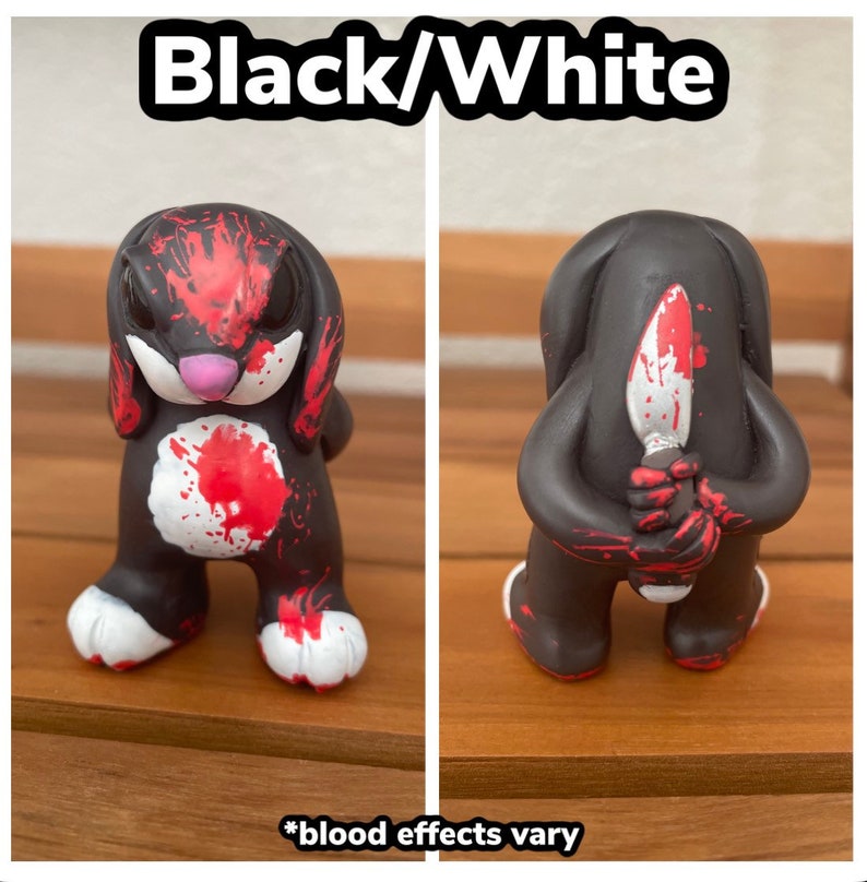 Adorable yet Deadly Handmade Killer Bunny Figurine Horror Fan Rabbit ...