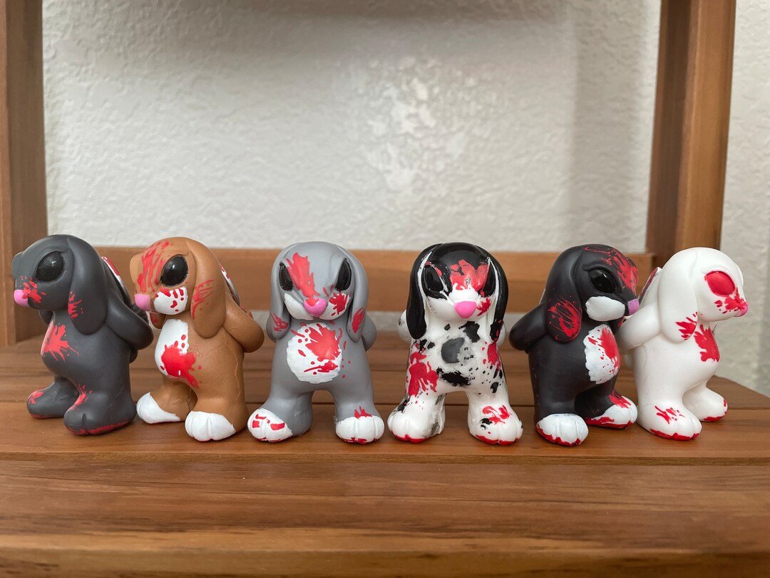 Adorable yet Deadly Handmade Killer Bunny Figurine Horror Fan Rabbit ...