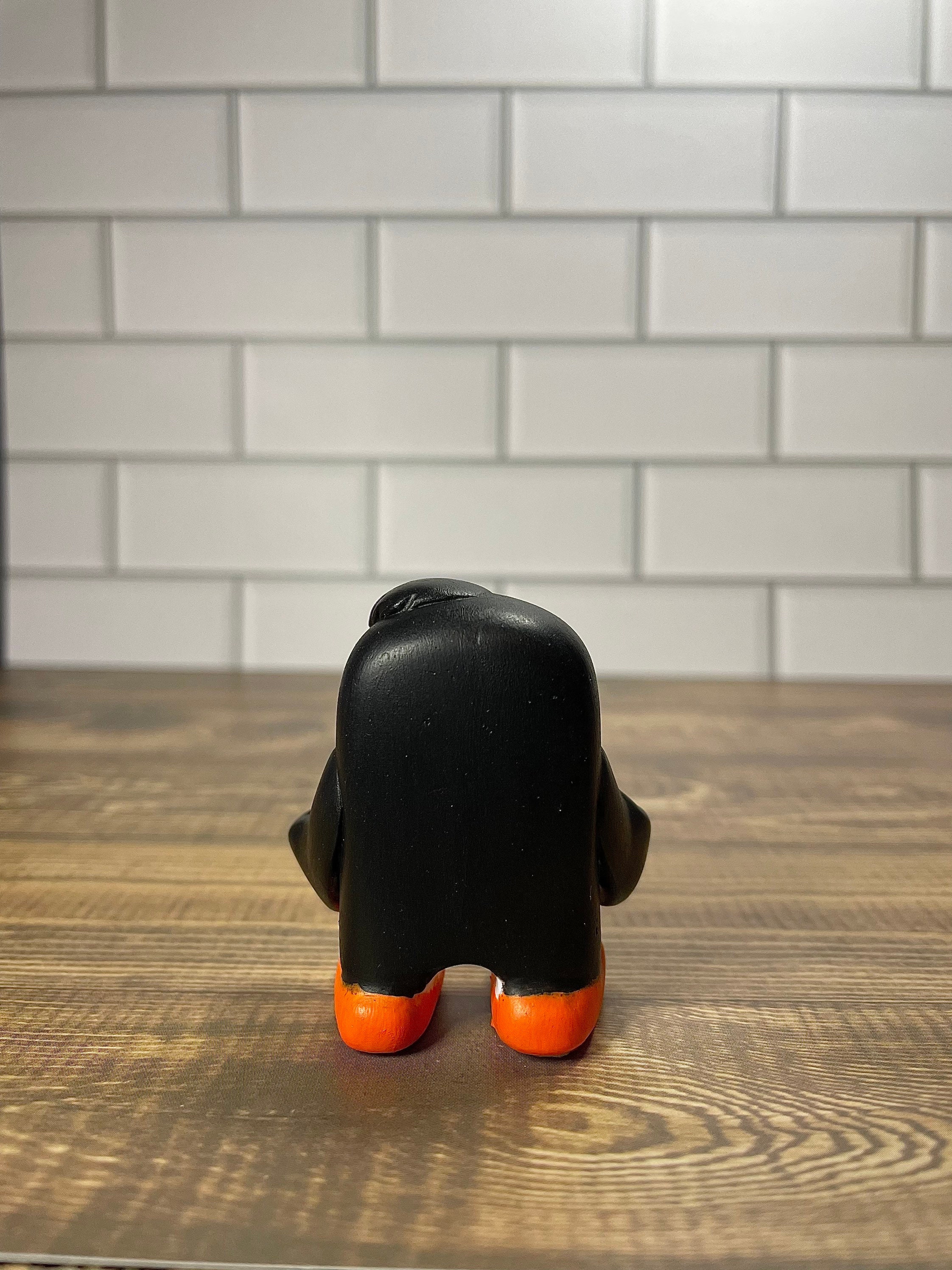 Angry Handmade Penguin Figurine Adorable Cute Goofy Resin Miniature Art ...