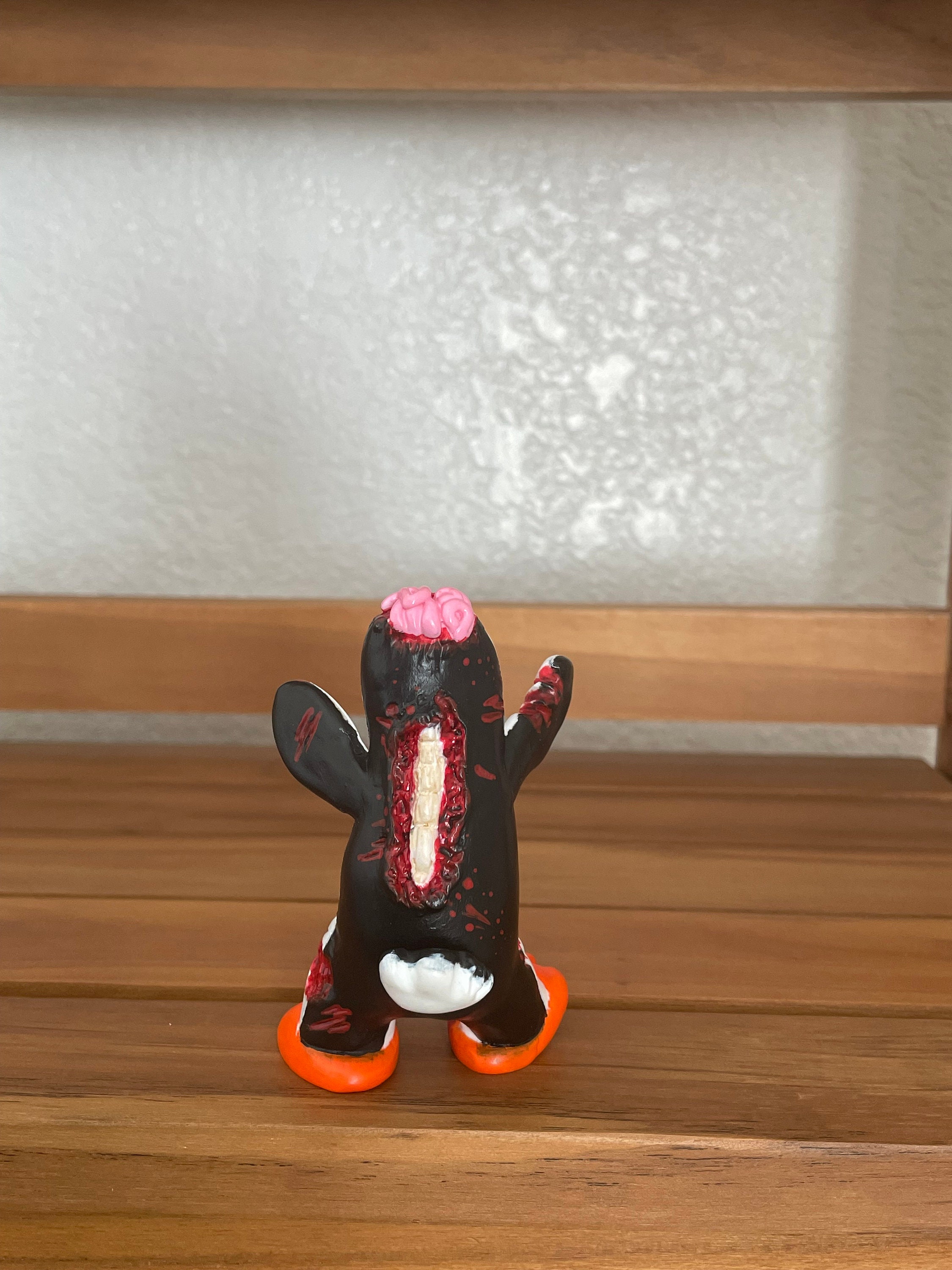 Chill and Thrill: Halloween Zombie Penguin Figurine Art Toy A Spooky ...