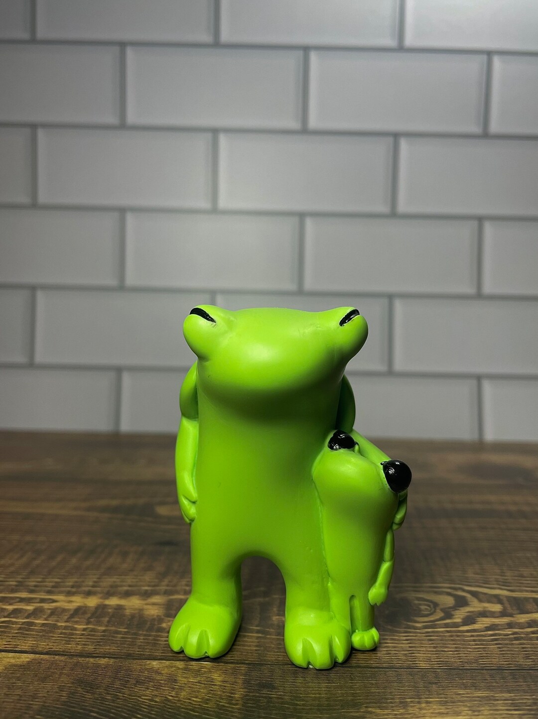 Adorable Handmade Froggy Father Figure Father’s Day Art Toy Resin ...