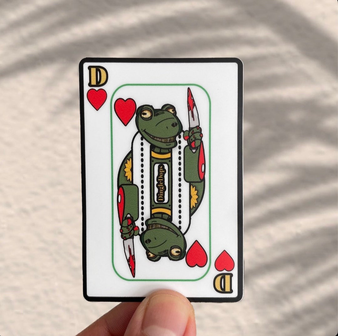 Cursed Frog Ding King of Hearts by Dingledops Water UV Resistant Vinyl ...