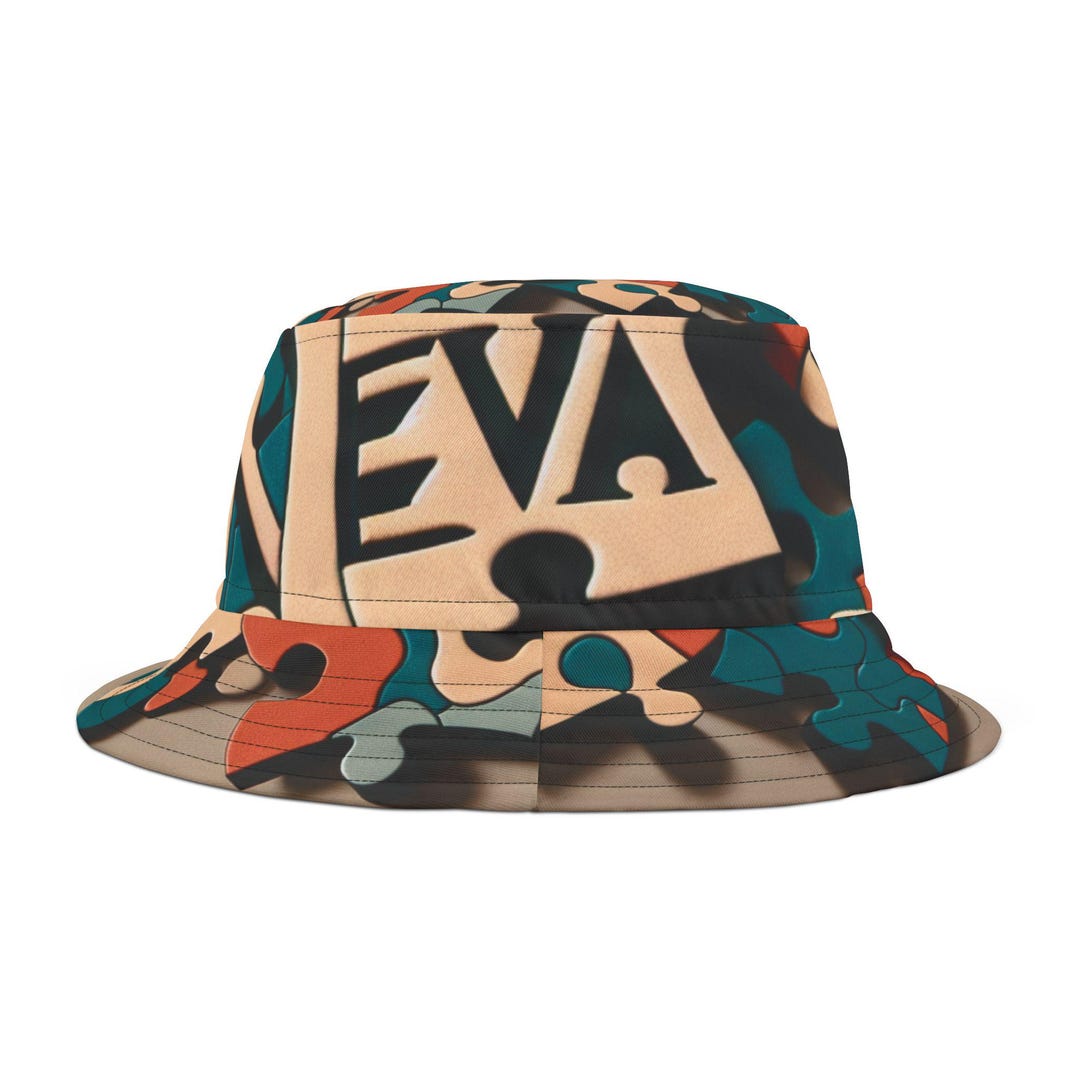 Colorful Puzzle Bucket Hat | Fun Summer Accessory, Unique Gift for ...