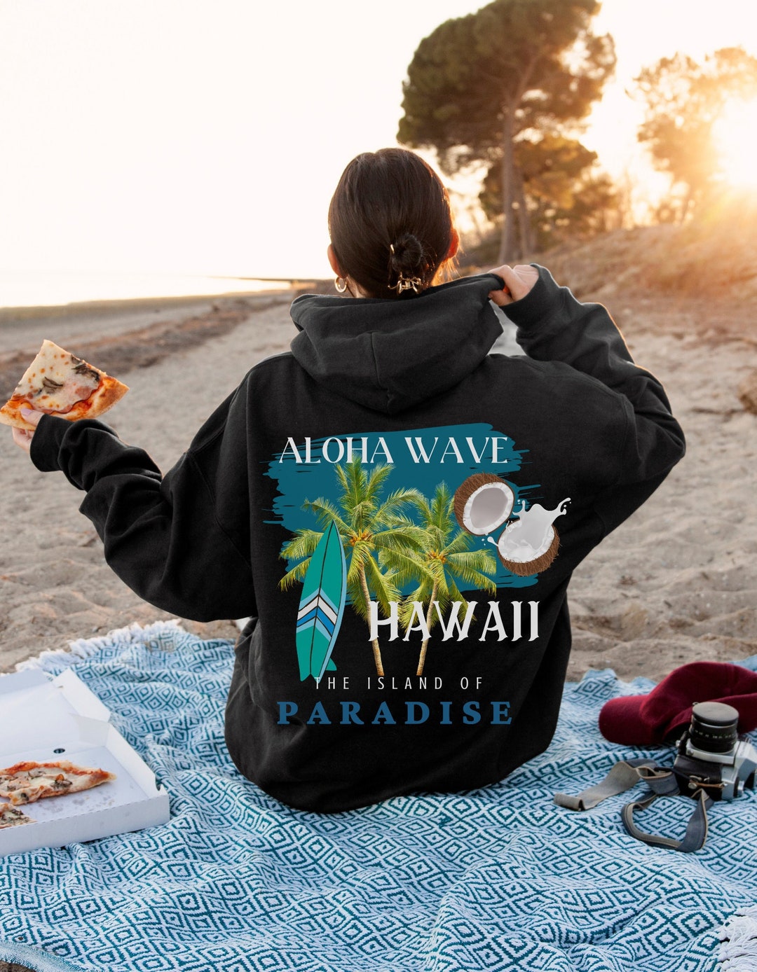 Aesthetic Hawaii Hoodie, Aloha State Sweatshirt, Trendy Oversize ...