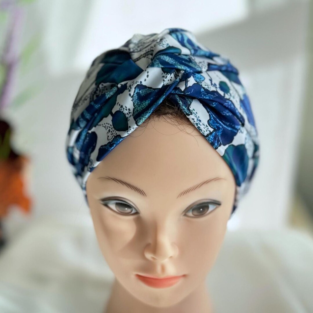 Printed Satin Bonnet for Sleep Twisted Satin Turbansatin Sleep Cap ...