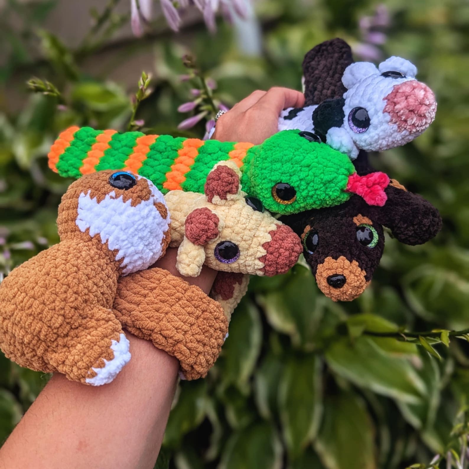 Crochet Slap Bracelet PATTERN Bundle – Cow, Giraffe, Snake, Sloth ...