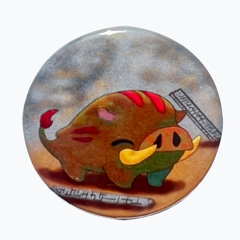 Legend of Zelda X Chibi - Adult Ganon Boar Button | Zelda Fan Art - Etsy