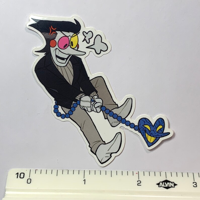 Deltarune: Spamton Walking the Dog Sticker 3.4 - Etsy
