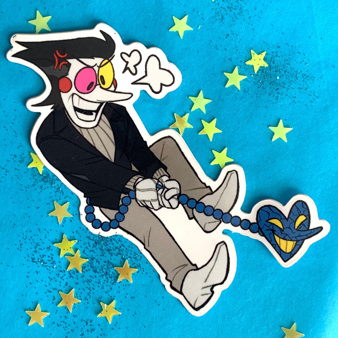 Deltarune: Spamton Walking the Dog Sticker 3.4 - Etsy