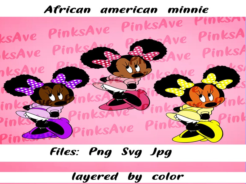 African American Minnie Mouse - Etsy