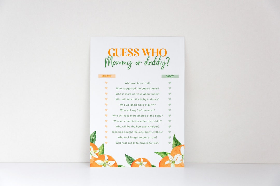 Little Cutie Baby Shower Printable Game, Little Cutie Guess Who Game ...