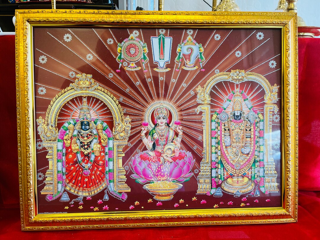 Balaji Lakshmi Bhudevi Hanging Wall Photo - Etsy