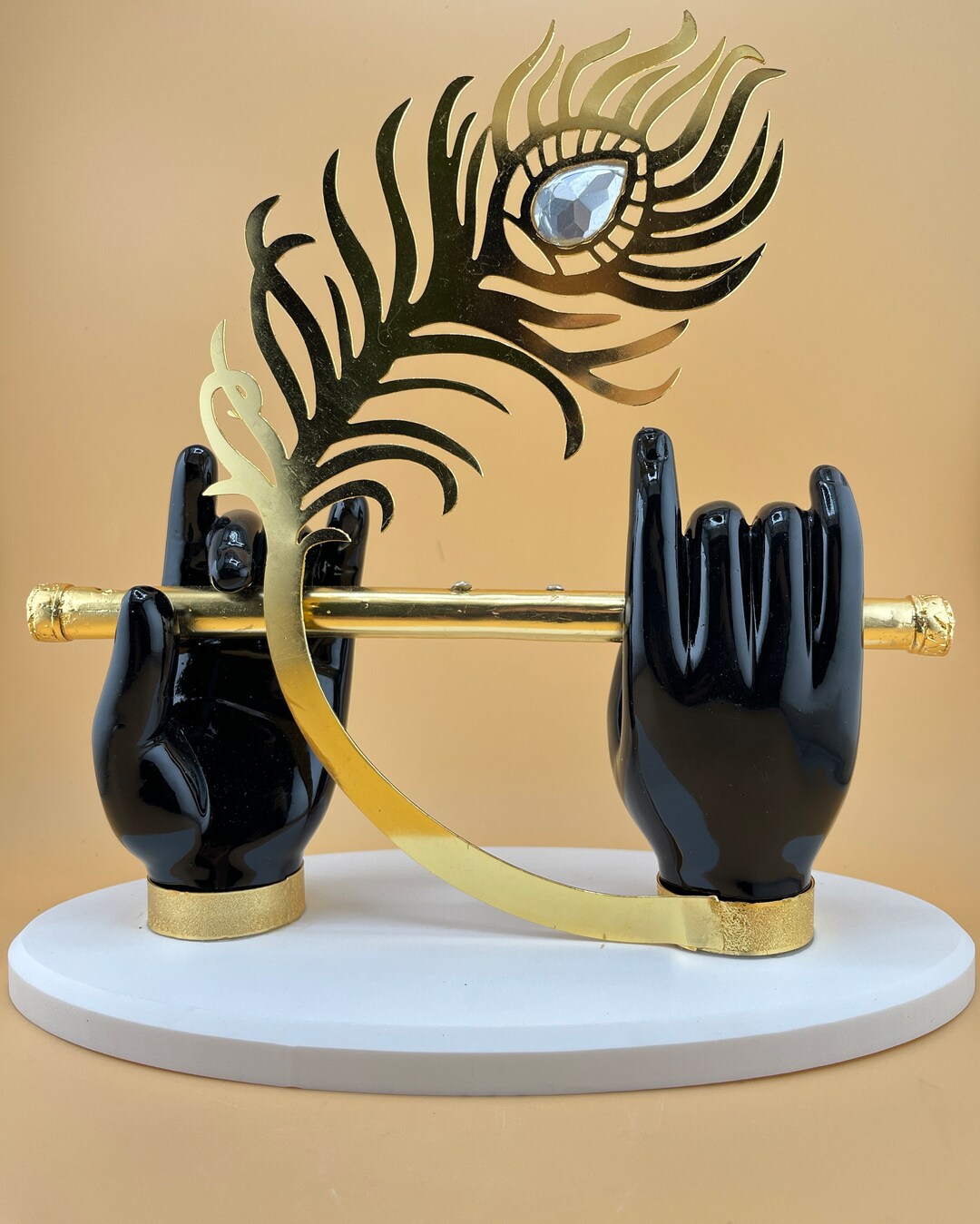 Blissful Krishna Hands With Flute, Unique Art, Gifts Thanksgiving - Etsy