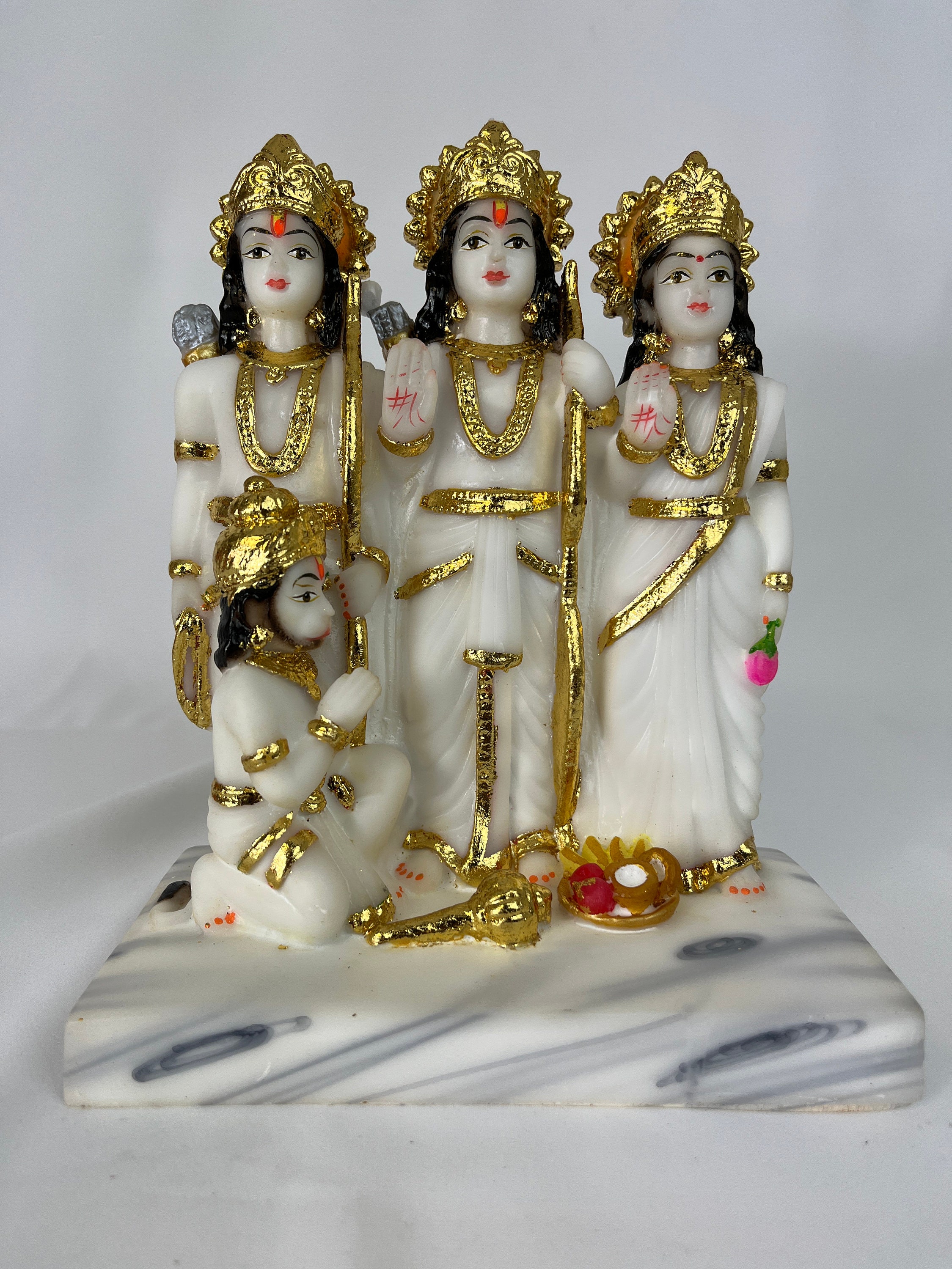 Marble Dust Lord Ram Darbar God Ram, Laxman, Sita & Hanuman Darbar ...