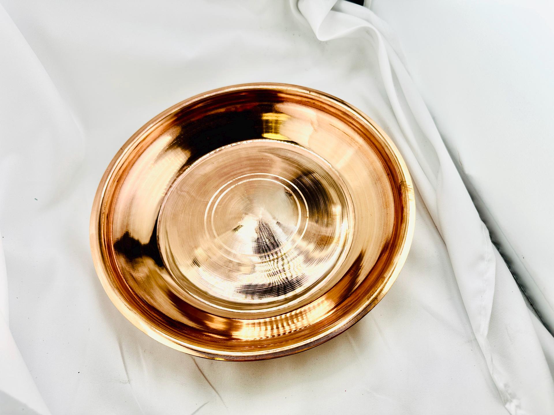 Pure Copper Pooja Thali/tamhan, Copper Dish for Puja, Decor Gift - Etsy