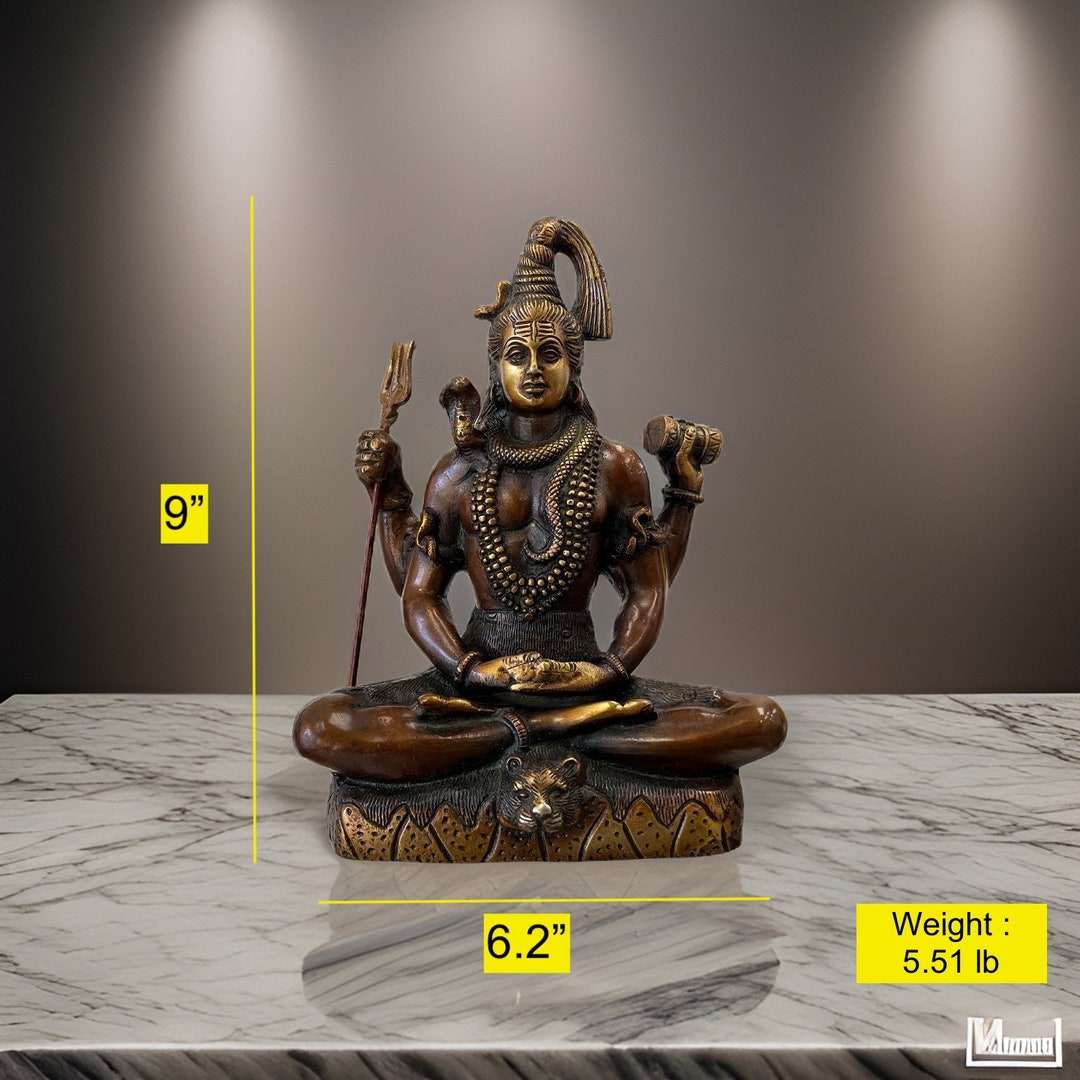 Lord Shiva Statue in Lotus Pose-hindu God of Destroying Evil, Ignorance ...