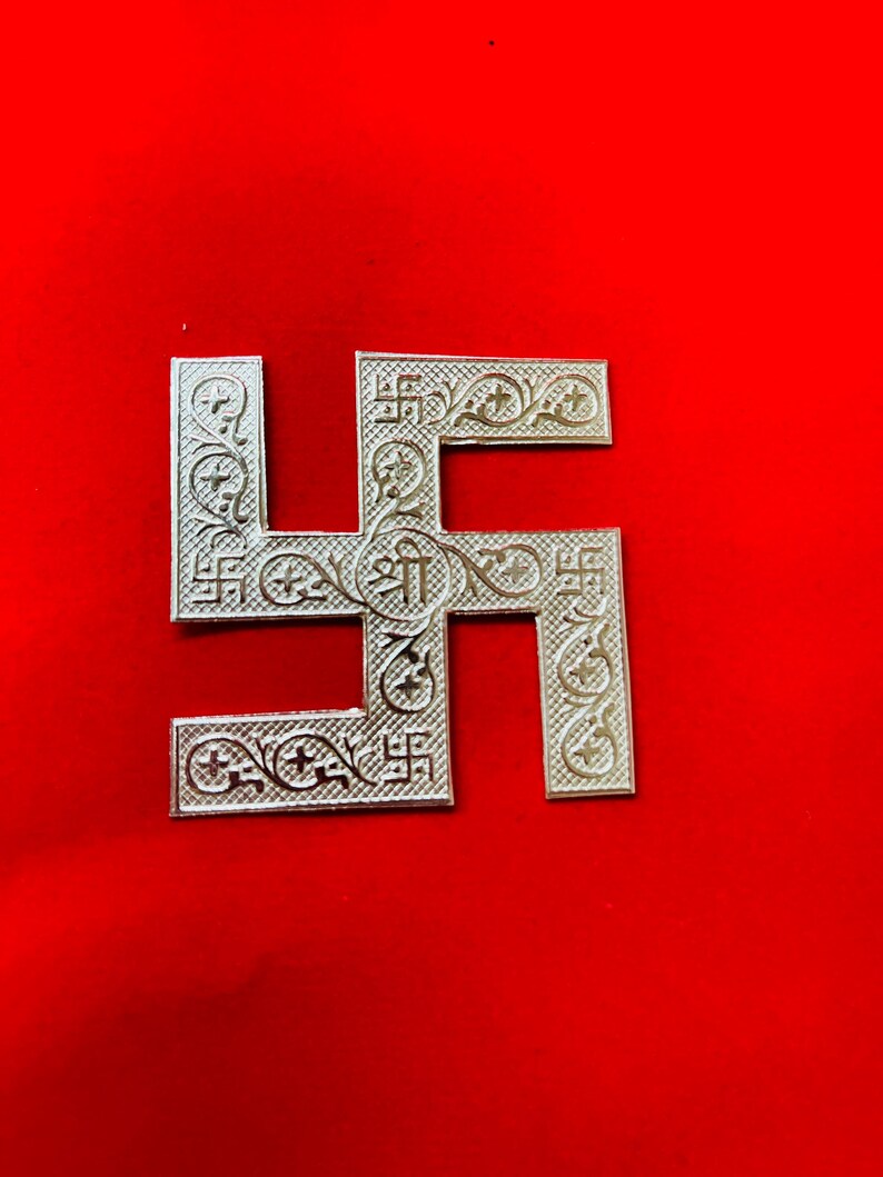 Pure Silver Swastik | Puja Temple | Swastika Wall Hanging | Religious ...