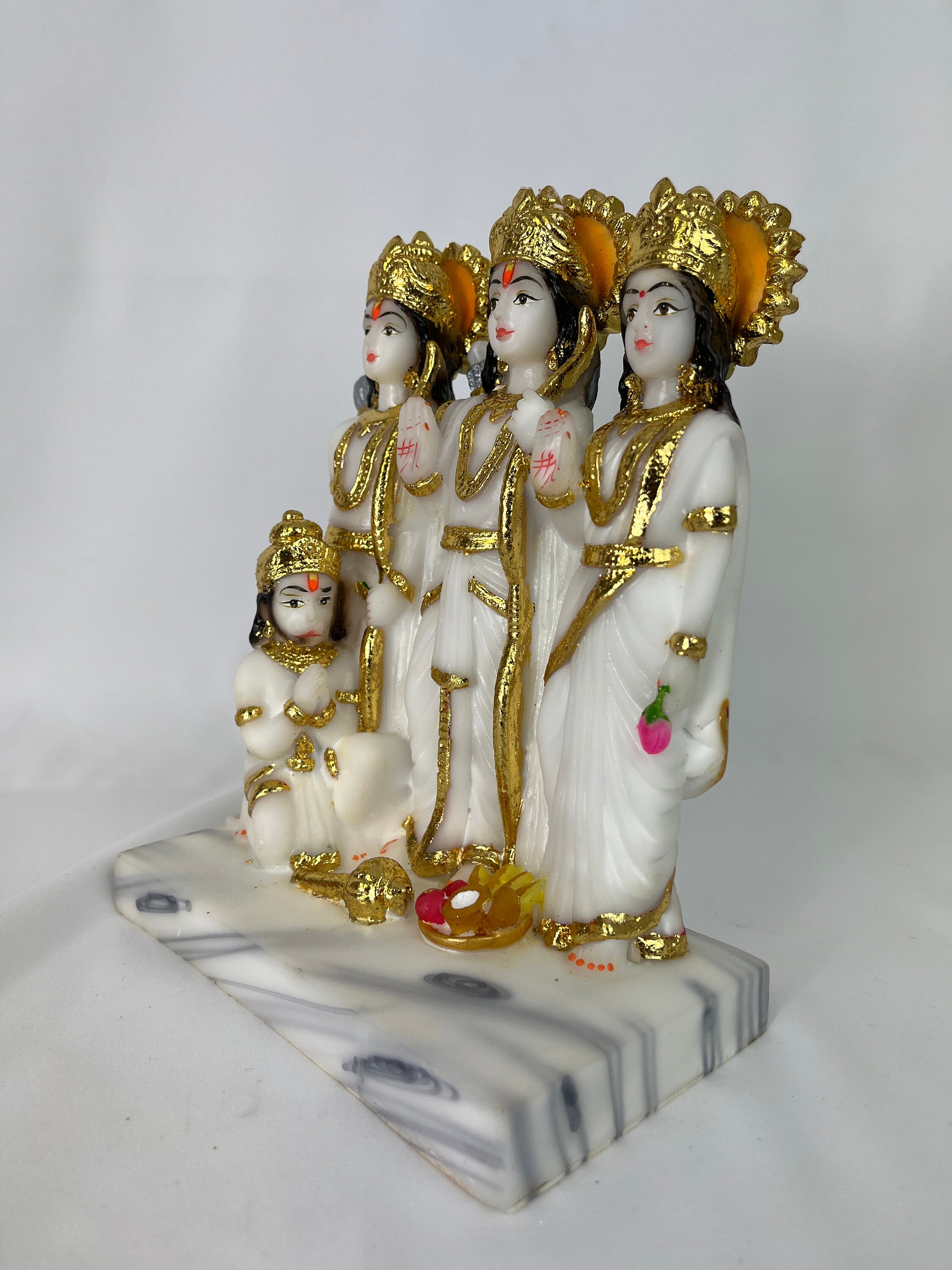 Marble Dust Lord Ram Darbar God Ram, Laxman, Sita & Hanuman Darbar ...