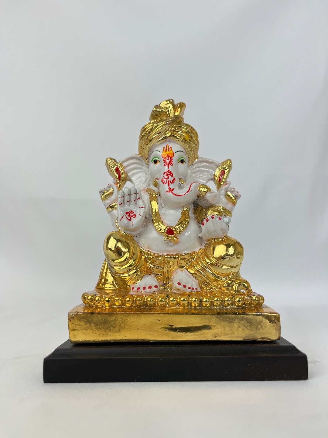 Ganesh Ji White and Golden for Puja and Home Decor - Etsy