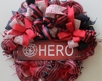 EMS Wreath, Healthcare Appreciation Gift, Fire Department Decor, Office ...