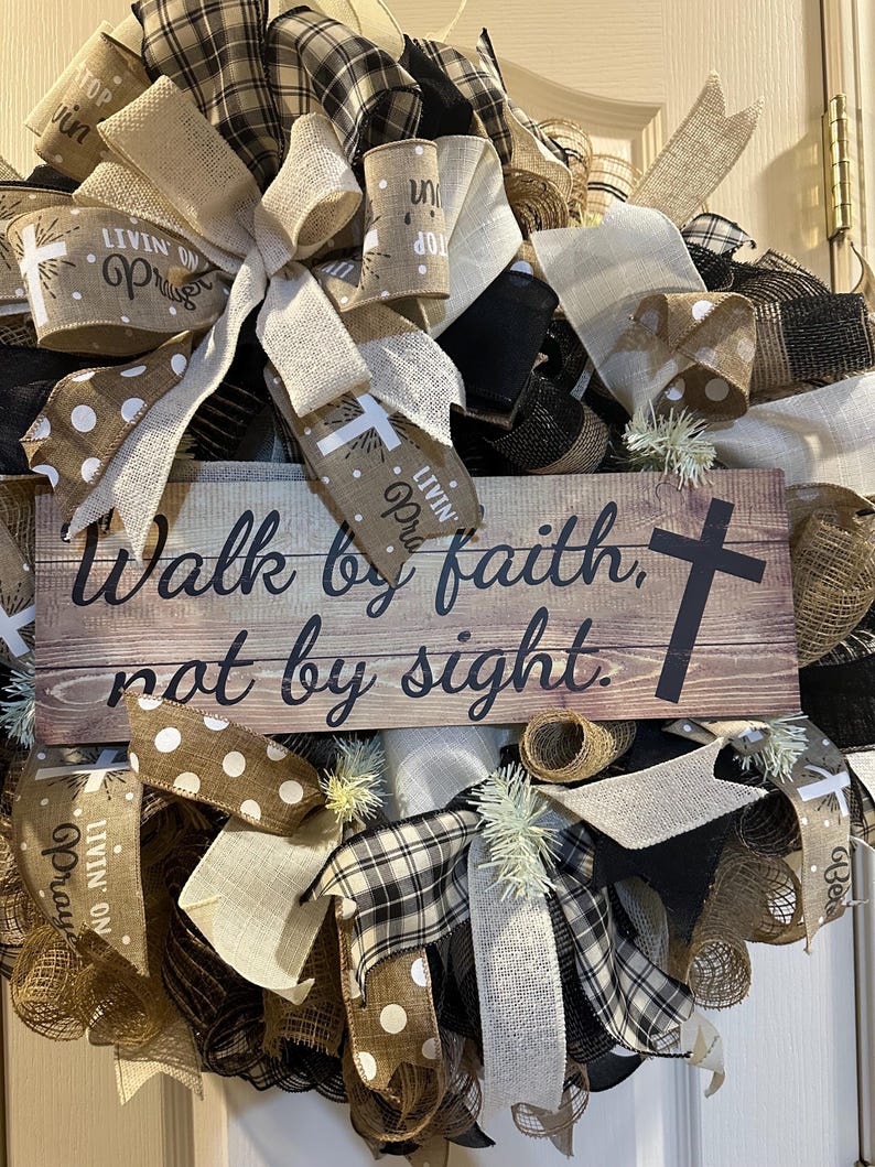Walk by Faith Wreath - Etsy