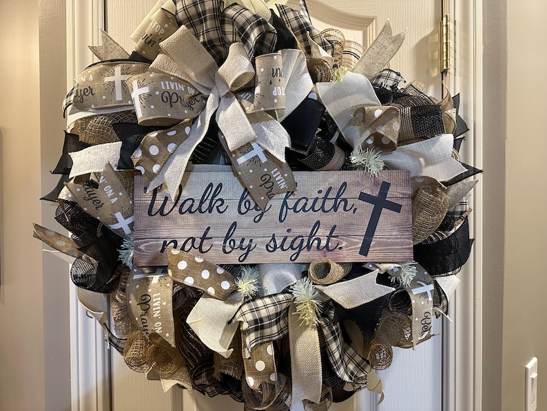 Walk by Faith Wreath - Etsy