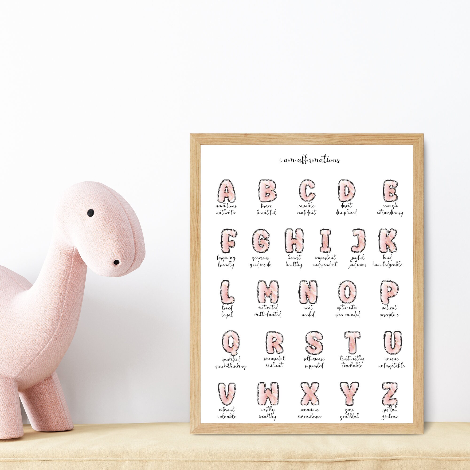 Custom ABC Affirmations for Kids Room, Personalized Montessori ...