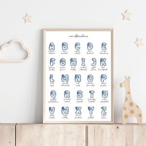 Custom ABC Affirmations for Kids Room, Personalized Montessori ...