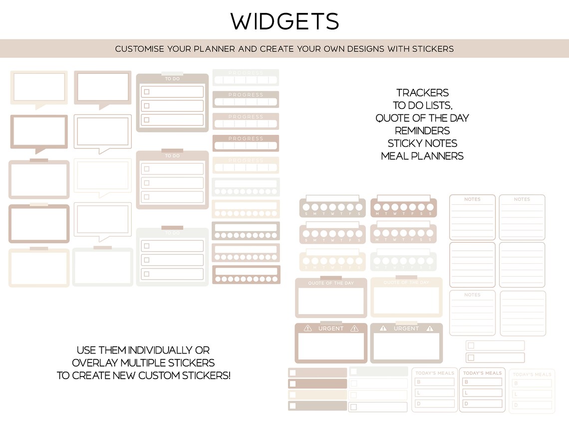 DIGITAL PLANNER STICKERS, Digital Sticker Pack, Goodnotes Stickers for ...
