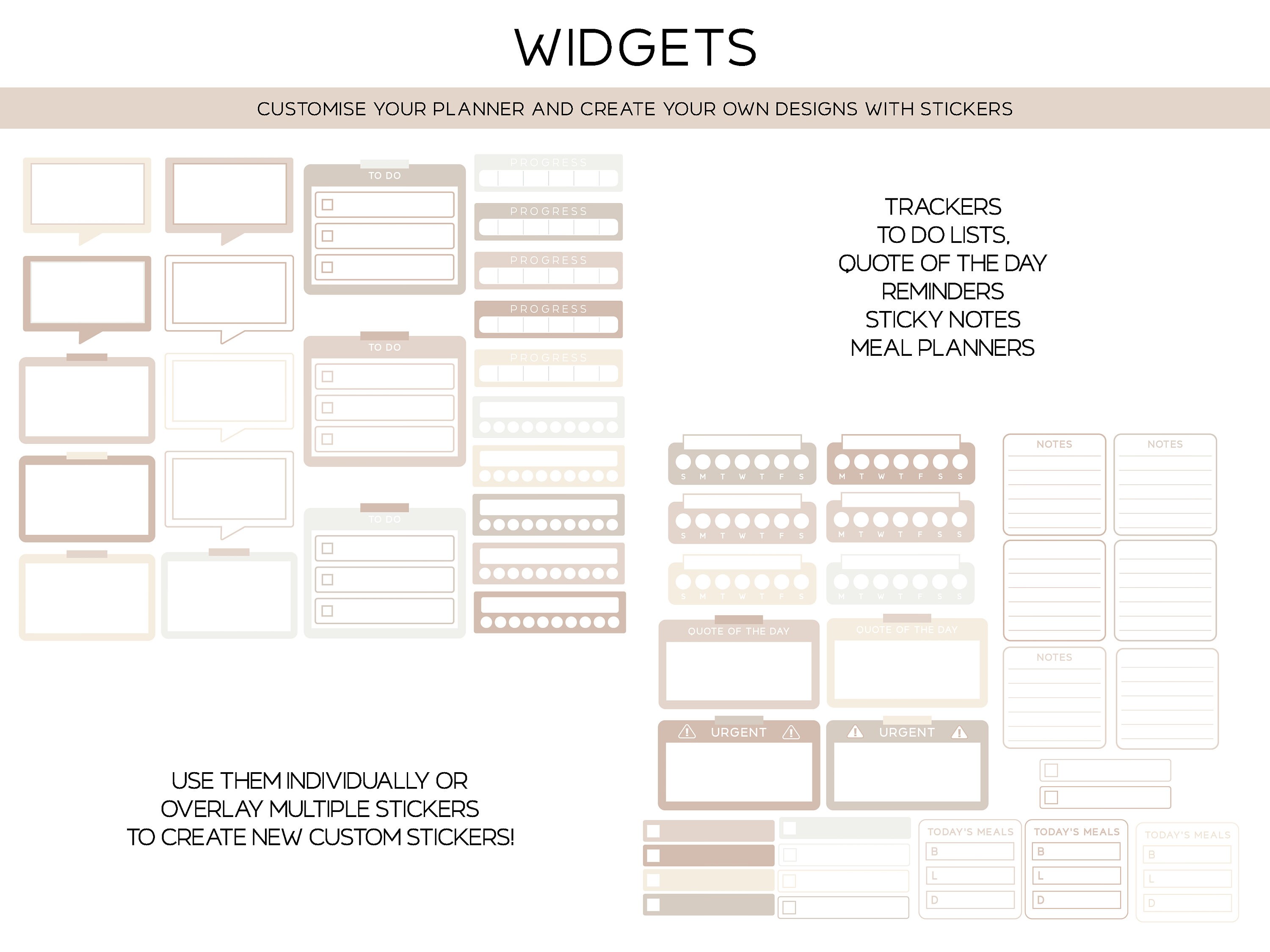 DIGITAL PLANNER STICKERS, Digital Sticker Pack, Goodnotes Stickers for ...