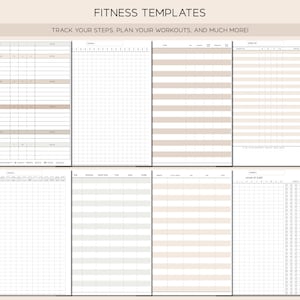ONENOTE FITNESS PLANNER | Digital Workout Template to Track Progress ...