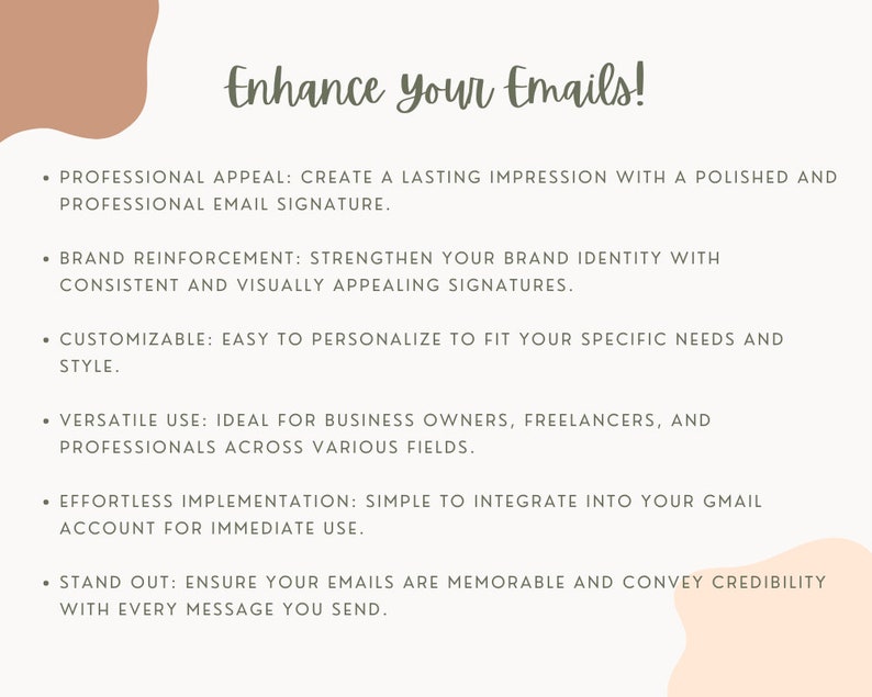 Boho Gmail Signature for Beauticians Beauty Therapist Email Signature ...