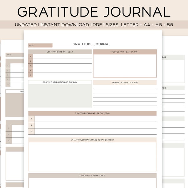 Gratitude Planner - Etsy