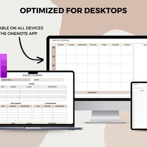 ONENOTE DIGITAL PLANNER "all-in-one" Template | Finance, Fitness, Goals ...