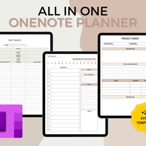 ONENOTE DIGITAL PLANNER "all-in-one" Template | Finance, Fitness, Goals ...